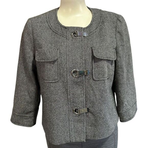Michael Kors | Jackets & Coats | Michael Kors Womens Jacket Blazer Gray ...